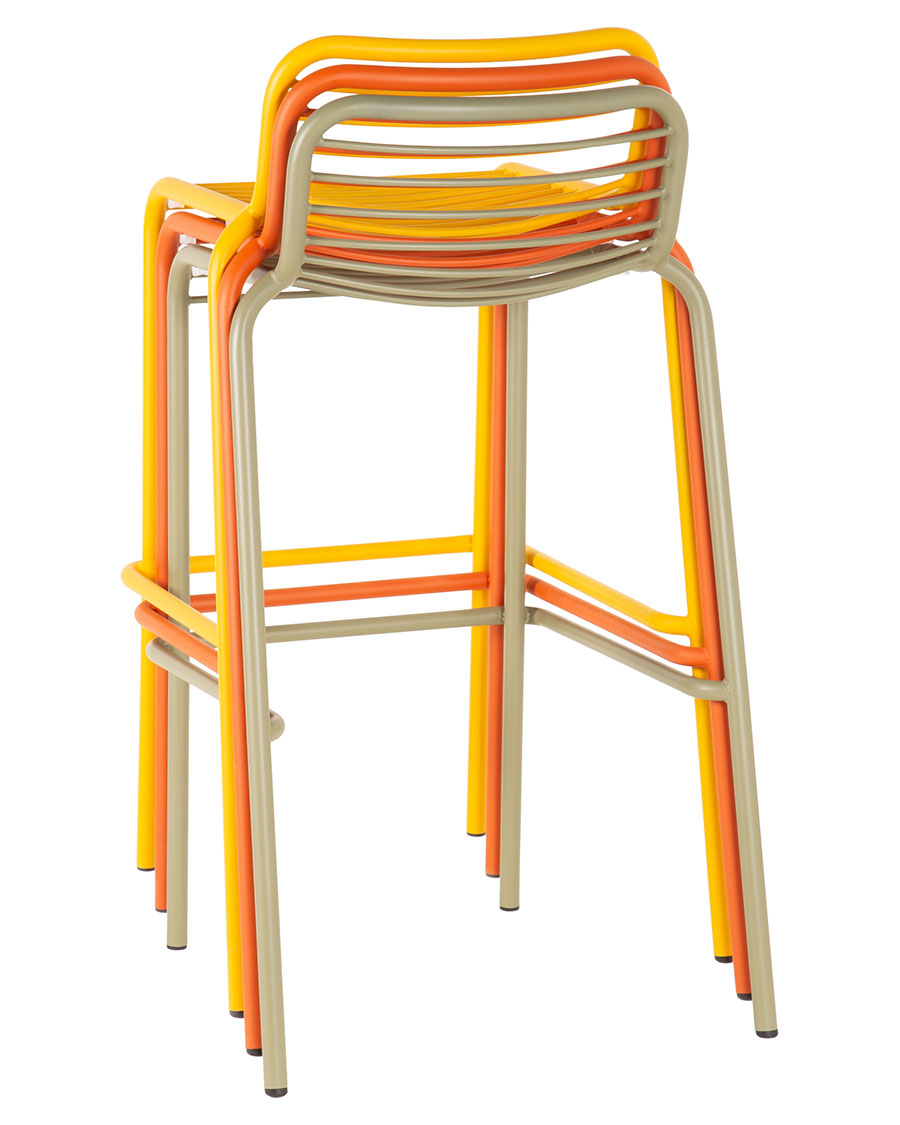 CONTOUR All Metal Outdoor High Stool